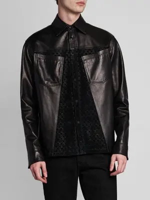 Alexander McQueen Skull-embossed Leather Jacket