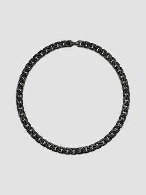 David Yurman Curb Chain Angular Link Necklace In Titanium, 11.5mm