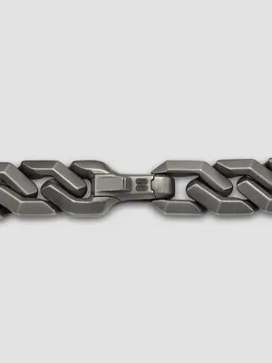 David Yurman Curb Chain Angular Link Bracelet In Titanium, 8.7mm
