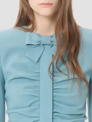 Valentino Garavani Crispy Light Wool Jacket - Azure