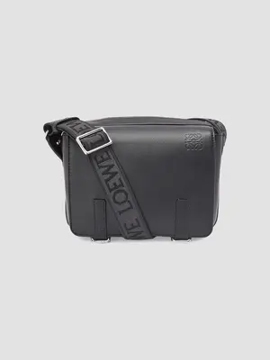Loewe Extra-small Military Leather Messenger Bag - Black