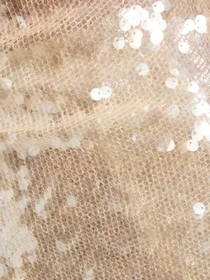 Lapointe Sequined Mock Turtleneck Asymmetric Top