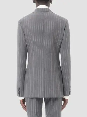 Valentino Garavani Single-breasted Jacket In Pinstripe Wool