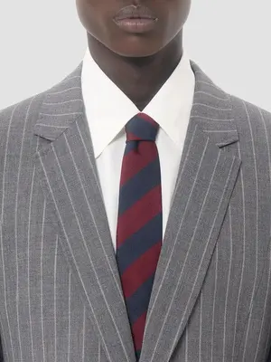 Valentino Garavani Single-breasted Jacket In Pinstripe Wool