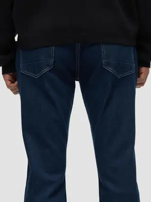 Hudson Jeans Blake Contrast Topstitched Slim-straight Jeans