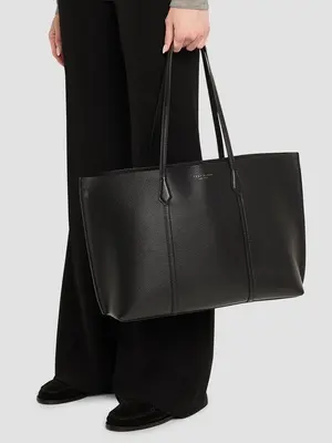 Tory Burch Perry Logo Leather Tote Bag