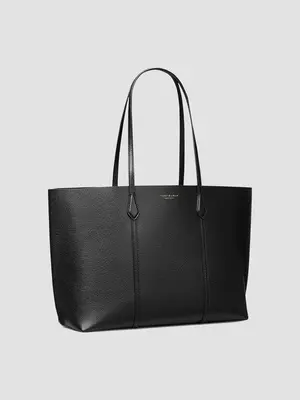 Tory Burch Perry Logo Leather Tote Bag