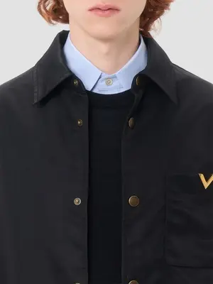 Valentino Garavani Nylon Shirt Jacket With Vgold