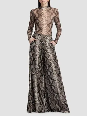 Lapointe Mesh Wide-leg Pants