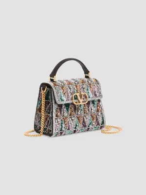 Valentino Garavani Vsling Mini Embroidered Top Handle Bag - Multicolor