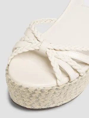JIMMY CHOO Dree 100mm Leather Wedge Sandals