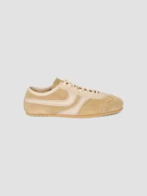 Dries Van Noten Suede & Leather Low-top Sneakers - Beige