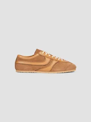 Dries Van Noten Suede & Leather Low-top Sneakers - Tan