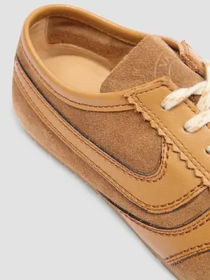 Dries Van Noten Suede & Leather Low-top Sneakers - Tan