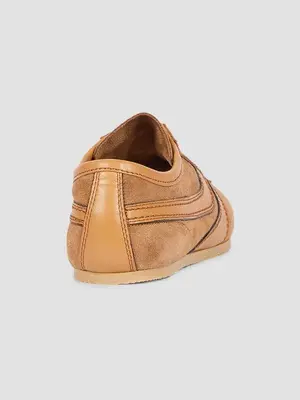 Dries Van Noten Suede & Leather Low-top Sneakers - Tan