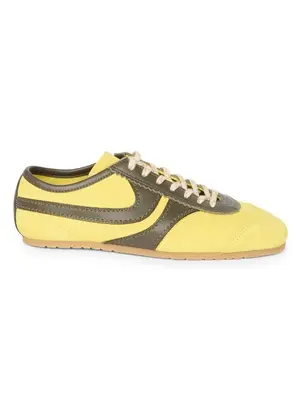 Dries Van Noten Suede & Leather Low-top Sneakers - Yellow
