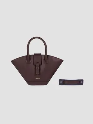 PARIS/64 Lumière Mini Leather Top Handle Bag - Brown