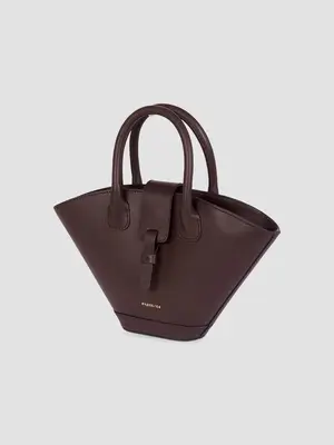 PARIS/64 Lumière Mini Leather Top Handle Bag - Brown