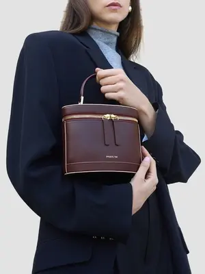 PARIS/64 Prismatic Leather Top Handle Bag