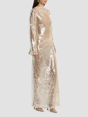 Lapointe Sequined Side Tuck Gown