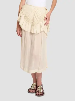Dries Van Noten Shelby Ruffled Layered Skirt
