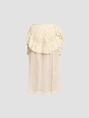 Dries Van Noten Shelby Ruffled Layered Skirt - Ivory