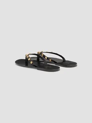 Valentino Garavani Rockstud Kidskin Flip Flops