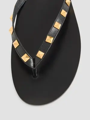 Valentino Garavani Rockstud Kidskin Flip Flops
