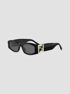 Fendi 54mm Rectangular Sunglasses - Black