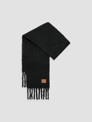 Loewe Mohair-wool Blend Scarf - Black