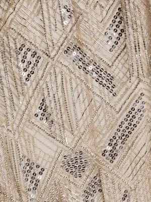 Lapointe Geometric Crystal Fringe Skirt