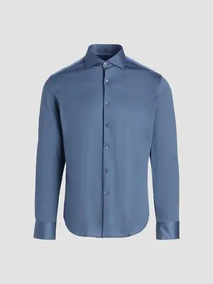 Canali Jersey Sport Shirt - Blue