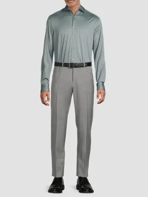 Canali Jersey Sport Shirt - Green