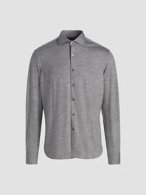 Canali Jersey Sport Shirt - Grey