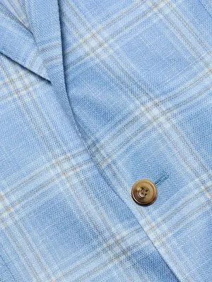 SARTORIO NAPOLI Plaid Wool-blend Sport Coat - Light Blue