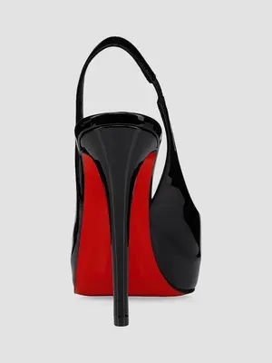CHRISTIAN LOUBOUTIN Lady Fanny 120mm Leather Sandals - Black