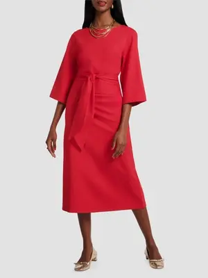 FRANCES VALENTINE Whitney Tie-front Midi Dress
