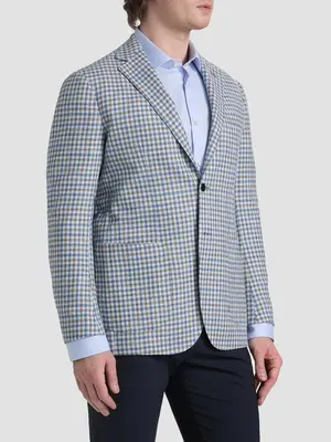 SARTORIO NAPOLI Gingham Wool-blend Sport Coat