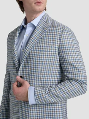 SARTORIO NAPOLI Gingham Wool-blend Sport Coat