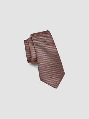 Kiton Tonal Textured Silk Tie - Brown
