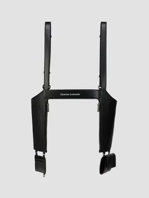 CHRISTIAN LOUBOUTIN Tactical Leather Harness Bag - Black