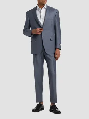Canali Micro Houndstooth Classic-fit Wool Suit