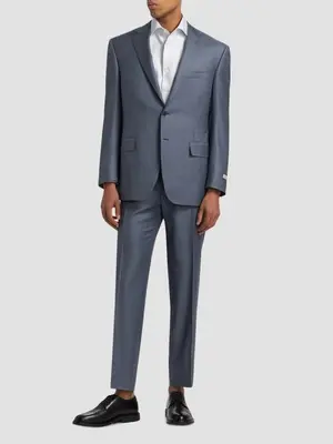 Canali Micro Houndstooth Classic-fit Wool Suit