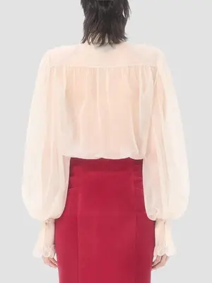 Valentino Garavani Embroidered Organza Shirt