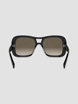 Celine Triomphe 55mm Pilot Sunglasses - Black Brown