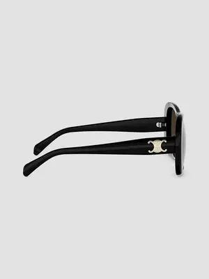 Celine Triomphe 55mm Pilot Sunglasses - Black Brown