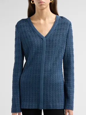 Misook Tweed-knit Tunic - Stardust