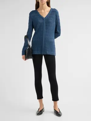 Misook Tweed-knit Tunic - Stardust