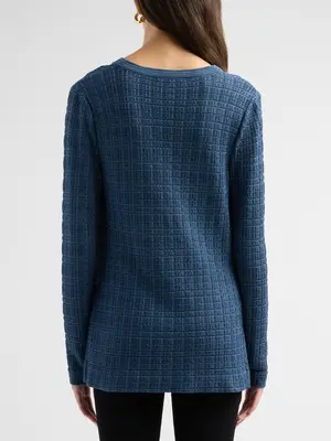 Misook Tweed-knit Tunic - Stardust