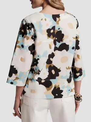 FRANCES VALENTINE Carly Floral-print Cotton Top
